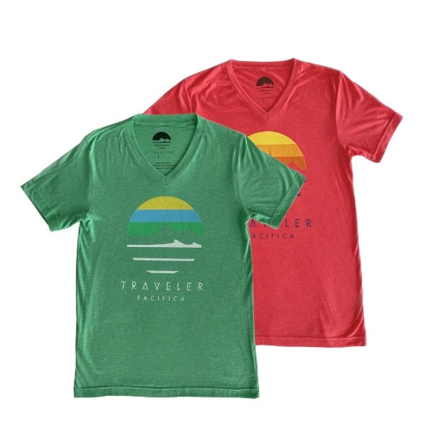 Traveler Pacifica Logo V-Neck Tee – Traveler Surf Club