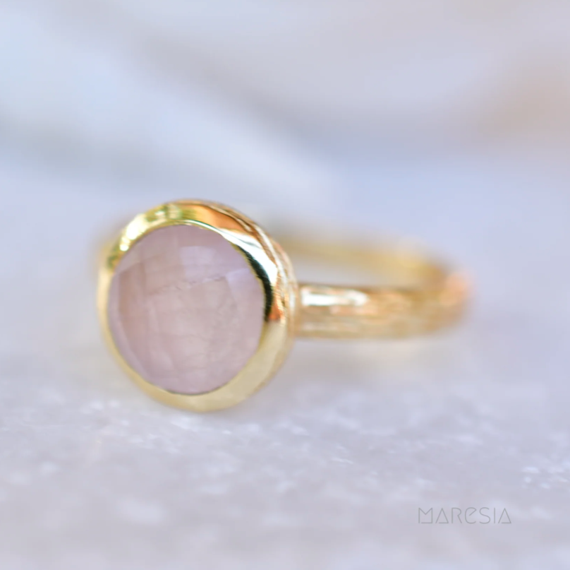 Renata Rose Quartz Ring | Traveler Surf Club